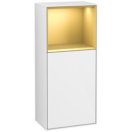 Villeroy & Boch Villeroy und Boch Finion Seitenschrank G510HFGF 41,8x93,6cm, rechts, Emotion, Regal oben Gold matt, Glossy white lacquer