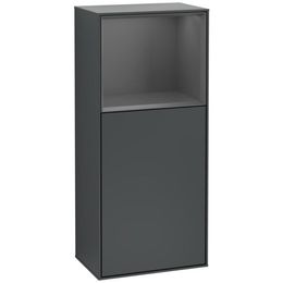 Villeroy & Boch Villeroy und Boch Finion Seitenschrank G510GKHG 41,8x93,6cm, rechts, Emotion, Regal oben Anthracite Matt, Midnight Blue Matt Lacquer