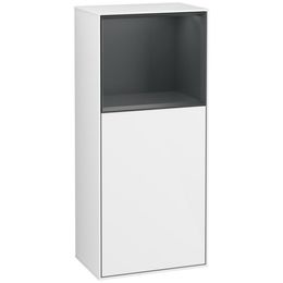 Villeroy & Boch Villeroy und Boch Finion Seitenschrank G510HGGF 41,8x93,6cm, rechts, Emotion, Regal oben Midnight Blue Matt, Glossy white lacquer