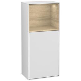Villeroy & Boch Villeroy und Boch Finion Seitenschrank G510PCMT 41,8x93,6cm, rechts, Emotion, Regal oben Oak Veneer, White matt lacquer