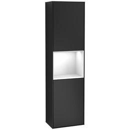 Villeroy & Boch Villeroy und Boch Finion Hochschrank G460GFPD 41,8x151,6cm, links, Emotion, Regal Glossy white lacquer, Black matt lacquer