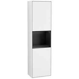 Villeroy & Boch Villeroy und Boch Finion Hochschrank G460PDGF 41,8x151,6cm, links, Emotion, Regal Black matt lacquer, Glossy white lacquer