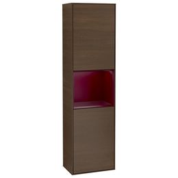 Villeroy & Boch Villeroy und Boch Finion Hochschrank G470HBGN 41,8x151,6cm, rechts, Emotion, Regal Peony Matt Lacquer, Walnut veneer