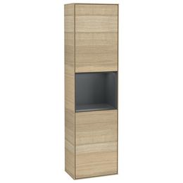 Villeroy & Boch Villeroy und Boch Finion Hochschrank F470HGPC 41,8x151,6x27cm, rechts, Regal Midnight Blue Matt Lacquer, Oak Veneer