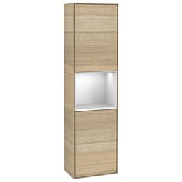Villeroy & Boch Villeroy und Boch Finion Hochschrank F470MTPC 41,8x151,6x27cm, rechts, Regal White Matt Lacquer, Oak Veneer