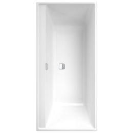 Villeroy & Boch Villeroy und Boch Collaro Rechteck-Badewanne UBA160COR2DV-RW 160x75cm, Einbauausf&uuml;hrung Chrome, Wannenfarbe Stone White