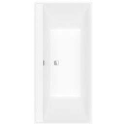 Villeroy & Boch Villeroy und Boch Collaro Rechteck-Badewanne UBA199COR2DV-RW 190x90cm, Einbauausf&uuml;hrung Chrome, Wannenfarbe Stone White