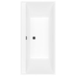Villeroy & Boch Villeroy und Boch Collaro Rechteck-Badewanne UBA199COR2NV-RW 190x90cm, Einbauausf&uuml;hrung Black Matt, Wannenfarbe Stone White