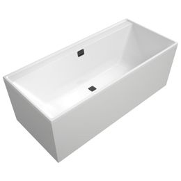 Villeroy & Boch Villeroy und Boch Collaro Rechteck-Badewanne UBA180COR2NV-01 180x80cm, Einbauausf&uuml;hrung Black Matt, Wannenfarbe wei&szlig; alpin