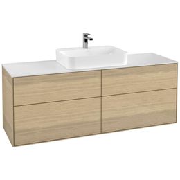 Villeroy & Boch Villeroy und Boch Finion Waschtischunterschrank F44100PC 160x60,3cm, Abdeckplatte white matt, Oak Veneer