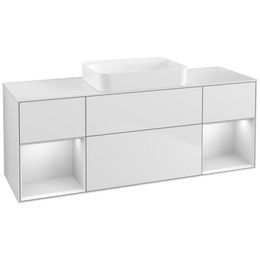 Villeroy & Boch Villeroy und Boch Finion Waschtischunterschrank G741MTMT 160x60,3x50,1cm, Regale White matt lacquer, White matt lacquer