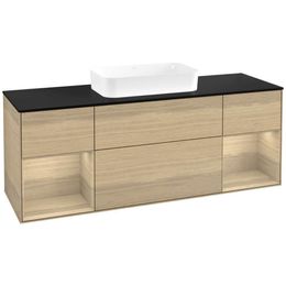 Villeroy & Boch Villeroy und Boch Finion Waschtischunterschrank F742PCPC 160x60,3x50,1cm, Regale Oak Veneer, Oak Veneer