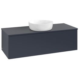 Villeroy & Boch Villeroy und Boch Antao Waschtisch-Unterschrank L32010HG mit Beleuchtung, 120x36x50cm, Waschbeckenplattenfarbe Lack, midnight blue matt lacquer