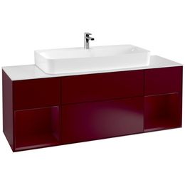 Villeroy & Boch Villeroy und Boch Finion Waschtischunterschrank G211HBHB 160cm, Abdeckplatte white matt, Emotion, Regale Peony matt lacquer, Peony Matt