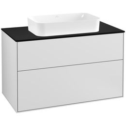 Villeroy & Boch Villeroy und Boch Finion Waschtischunterschrank G23200MT 100x60,3cm, Emotion, Abdeckplatte black matt, White matt lacquer