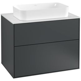 Villeroy & Boch Villeroy und Boch Finion Waschtischunterschrank F22100HG 80x60,3cm, Abdeckplatte white matt, Midnight Blue Matt Lacquer