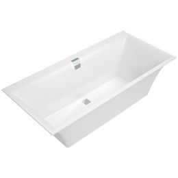 Villeroy & Boch Villeroy & Boch Squaro Edge 12 Badewanne UBQ160SQE2DV01, 160 x 75 cm, Quaryl, weiss