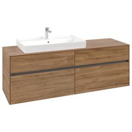 Villeroy & Boch Villeroy und Boch Collaro Waschtischunterschrank C02600RH 160x54,8x50cm, Waschtisch links, Kansas Oak