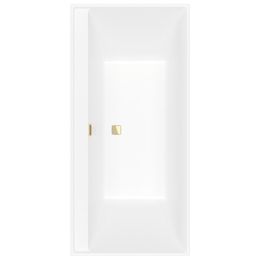 Villeroy & Boch Villeroy und Boch Collaro Rechteck-Badewanne UBA199COR2JV-RW 190x90cm, Einbauausf&uuml;hrung Gold, Wannenfarbe Stone White