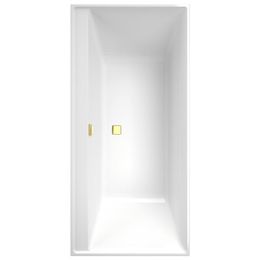 Villeroy & Boch Villeroy und Boch Collaro Rechteck-Badewanne UBA199COR2JV-01 190x90cm, Einbauausf&uuml;hrung Gold, Wannenfarbe wei&szlig; alpin