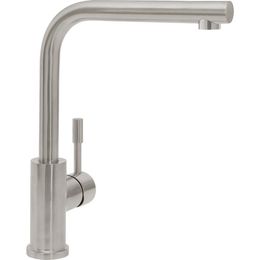 Villeroy & Boch Villeroy und Boch K&uuml;chenarmatur Modern Steel 966801LC 14 l/min, flexible Anschlussschl&auml;uche, Edelstahl massiv