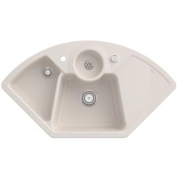 Villeroy & Boch Villeroy und Boch Solo Eck Ecksp&uuml;le 670802KR Ablaufgarnitur, Exzenterbet&auml;tigung, Resteschale, Crema