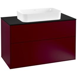 Villeroy & Boch Villeroy und Boch Finion Waschtischunterschrank G23200HB 100x60,3cm, Emotion, Abdeckplatte black matt, Peony Matt