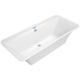Villeroy & Boch Villeroy & Boch Squaro Edge 12 Badewanne UBQ180SQE7DV01, 180 x 80 cm, Quaryl, weiss