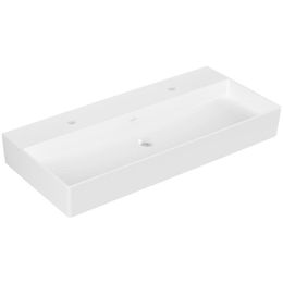 Villeroy & Boch Villeroy & Boch Memento 2.0 Waschtisch 4A22A1R1 100 x 47 cm, wei&szlig; alpin C-plus, mit Hahnloch, ohne &Uuml;berlauf