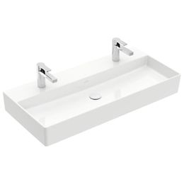 Villeroy & Boch Villeroy & Boch Memento 2.0 Waschtisch 4A22A101 100 x 47 cm, wei&szlig; alpin, mit Hahnloch, ohne &Uuml;berlauf