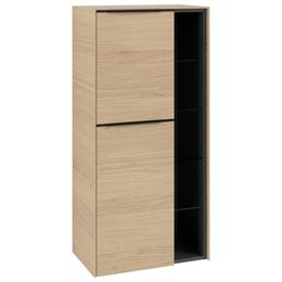 Villeroy & Boch Villeroy und Boch Subway 3.0 Mittelschrank C59801VJ 57,4x120x36,2cm, Schanier links/Griff Volcano black, nordic oak
