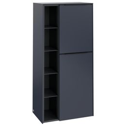 Villeroy & Boch Villeroy und Boch Subway 3.0 Mittelschrank C59901VQ 57,4x120x36,2cm, Schanier rechts/Griff Volcano black, marine blue