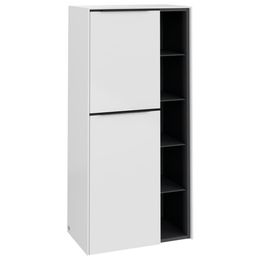 Villeroy & Boch Villeroy und Boch Subway 3.0 Mittelschrank C59801VE 57,4x120x36,2cm, Schanier links/Griff Volcano black, brilliant white