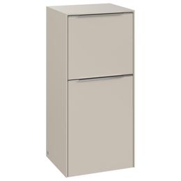 Villeroy & Boch Villeroy und Boch Subway 3.0 Seitenschrank C59500VN 40x86x36,2cm, Schanier rechts/Griff Aluminium gl&auml;nzend, cashmere grey
