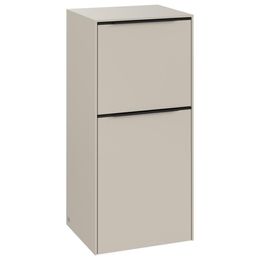 Villeroy & Boch Villeroy und Boch Subway 3.0 Seitenschrank C59501VN 40x86x36,2cm, Schanier rechts/Griff Volcano black, cashmere grey