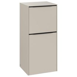Villeroy & Boch Villeroy und Boch Subway 3.0 Seitenschrank C59401VN 40x86x36,2cm, Schanier links/Griff Volcano black, cashmere grey