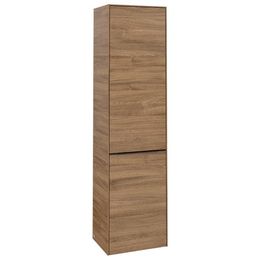 Villeroy & Boch Villeroy und Boch Subway 3.0 Hochschrank C59301RH 40x171x36,2cm, Schanier rechts/Griff Volcano black, kansas oak