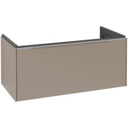Villeroy & Boch Villeroy und Boch Subway 3.0 Waschtisch-Unterschrank C569L0VM 97,3x42,9x47,8cm, mit LED/Griff Aluminium gl&auml;nzend, taupe