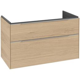 Villeroy & Boch Villeroy und Boch Subway 3.0 Waschtisch-Unterschrank C570L0VJ 97,3x57,6x47,8cm, mit LED/Griff Aluminium gl&auml;nzend, nordic oak