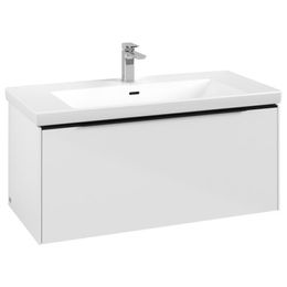 Villeroy & Boch Villeroy und Boch Subway 3.0 Waschtisch-Unterschrank C56901VE 97,3x42,9x47,8cm, ohne LED/Griff Volcano black, brilliant white
