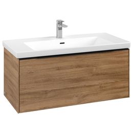 Villeroy & Boch Villeroy und Boch Subway 3.0 Waschtisch-Unterschrank C56901RH 97,3x42,9x47,8cm, ohne LED/Griff Volcano black, kansas oak