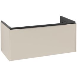Villeroy & Boch Villeroy und Boch Subway 3.0 Waschtisch-Unterschrank C569L1VN 97,3x42,9x47,8cm, mit LED/Griff Volcano black, cashmere grey