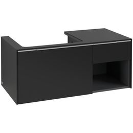 Villeroy & Boch Villeroy und Boch Subway 3.0 Waschtisch-Unterschrank C572L0VL 100,1x42,25x51,6cm, mit LED/Griff Aluminium gl&auml;nzend, volcano black