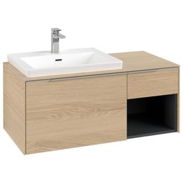 Villeroy & Boch Villeroy und Boch Subway 3.0 Waschtisch-Unterschrank C572L0VJ 100,1x42,25x51,6cm, mit LED/Griff Aluminium gl&auml;nzend, nordic oak