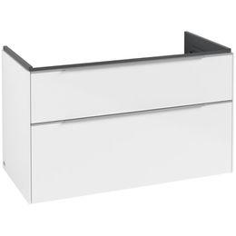 Villeroy & Boch Villeroy und Boch Subway 3.0 Waschtisch-Unterschrank C57000VE 97,3x57,6x47,8cm, ohne LED/Griff Aluminium gl&auml;nzend, brilliant white