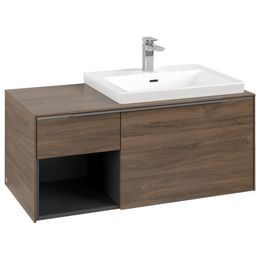 Villeroy & Boch Villeroy und Boch Subway 3.0 Waschtisch-Unterschrank C571L0VH 100,1x42,25x51,6cm, mit LED/Griff Aluminium gl&auml;nzend, arizona oak
