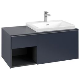 Villeroy & Boch Villeroy und Boch Subway 3.0 Waschtisch-Unterschrank C57100VQ 100,1x42,25x51,6cm, ohne LED/Griff Aluminium gl&auml;nzend, marine blue