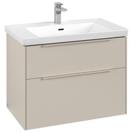 Villeroy & Boch Villeroy und Boch Subway 3.0 Waschtisch-Unterschrank C574L2VN 77,2x57,6x47,8cm, mit LED/Griff monochrom, cashmere grey