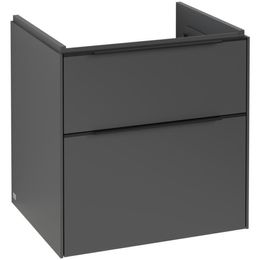 Villeroy & Boch Villeroy und Boch Subway 3.0 Waschtisch-Unterschrank C578L1VR 57,2x57,6x47,8cm, mit LED/Griff Volcano black, graphite