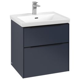Villeroy & Boch Villeroy und Boch Subway 3.0 Waschtisch-Unterschrank C57801VQ 57,2x57,6x47,8cm, ohne LED/Griff Volcano black, marine blue